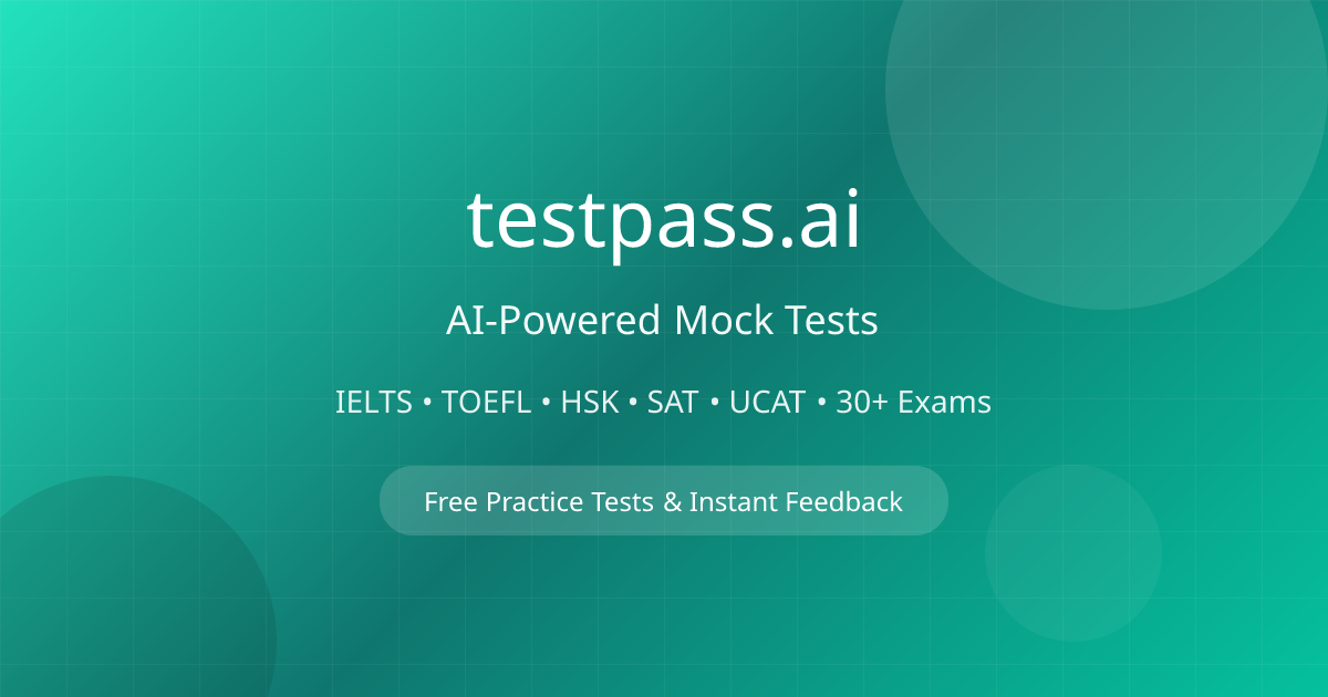 HSK Level 1 Mock Test 1 - Free HSK Mock Test | testpass.ai | testpass.ai